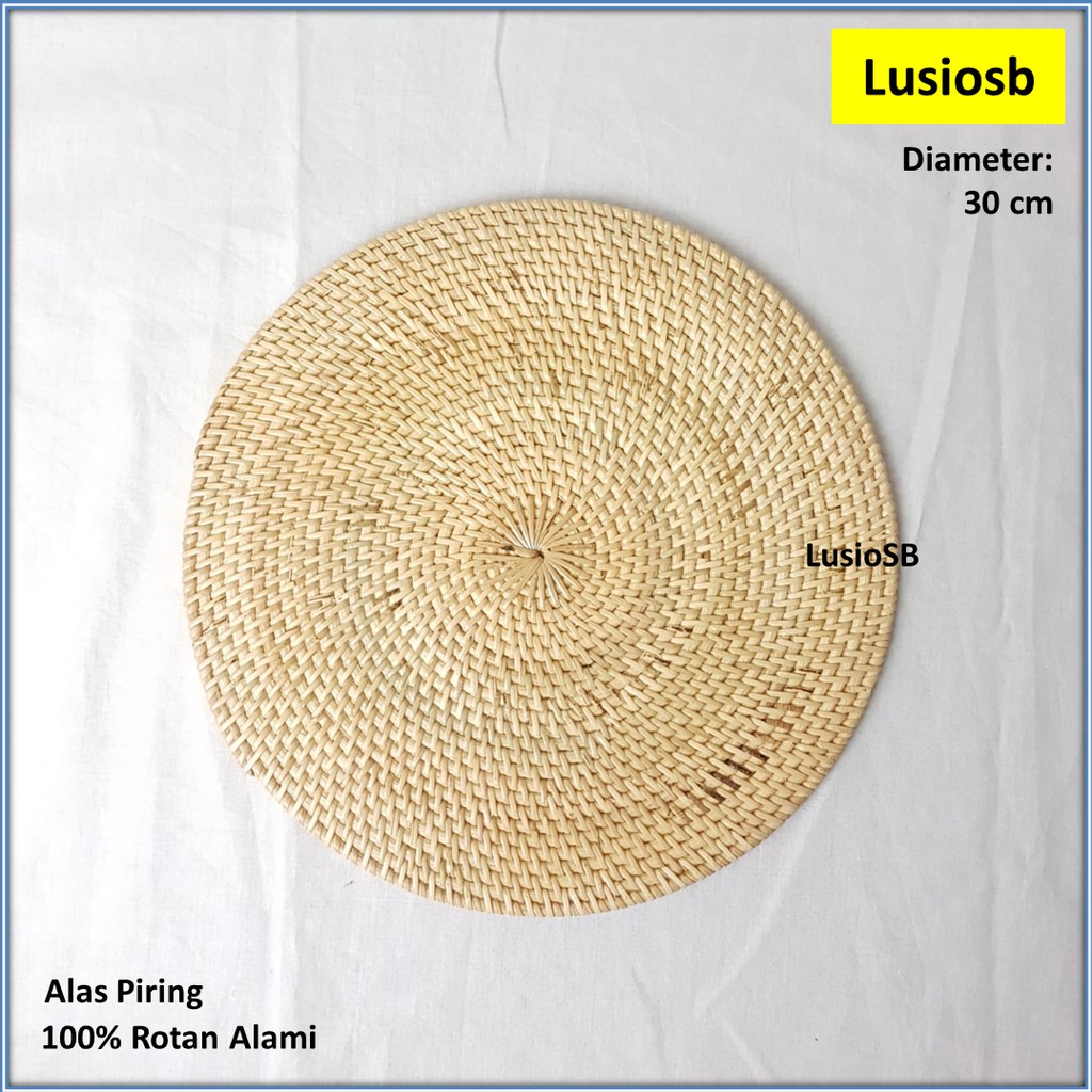 Jual Tatakan Piring Rotan 3 Ukuran Natural / Rattan Placemat 3 Sizes ...