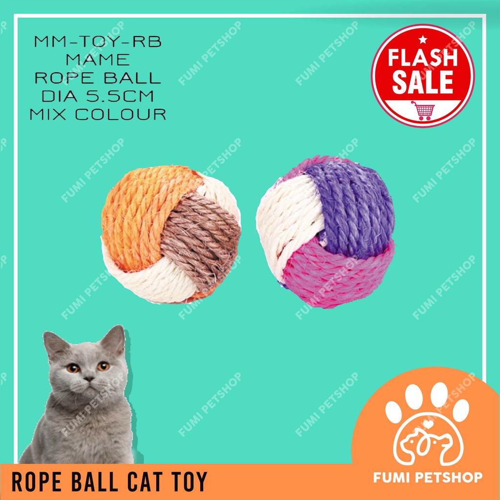 Jual MAINAN KUCING BOLA ROPE BALL besar - CAT TOY | Shopee Indonesia