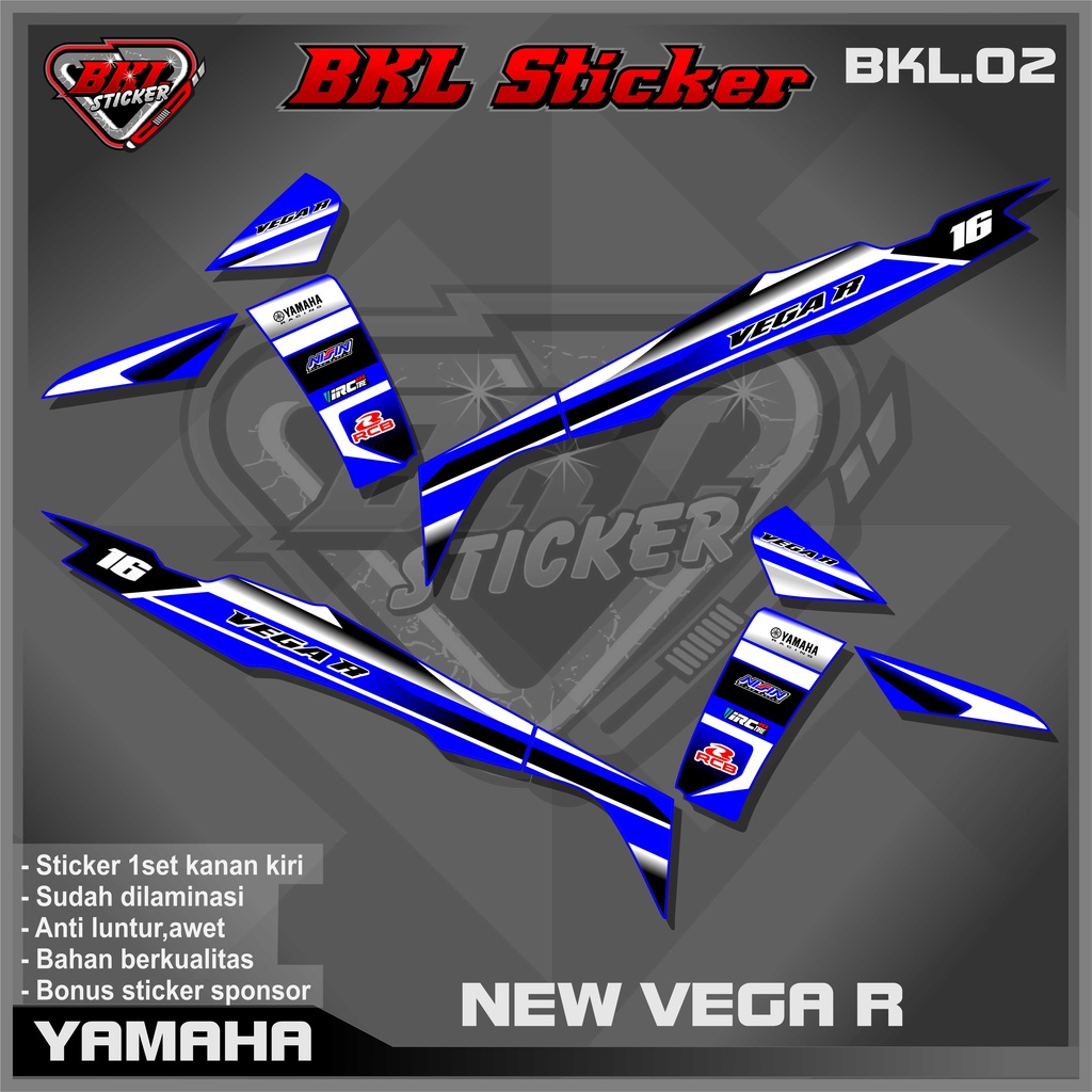 Jual Stiker Striping Motor Variasi Lis NEW VEGA R semi full Body Desain ...