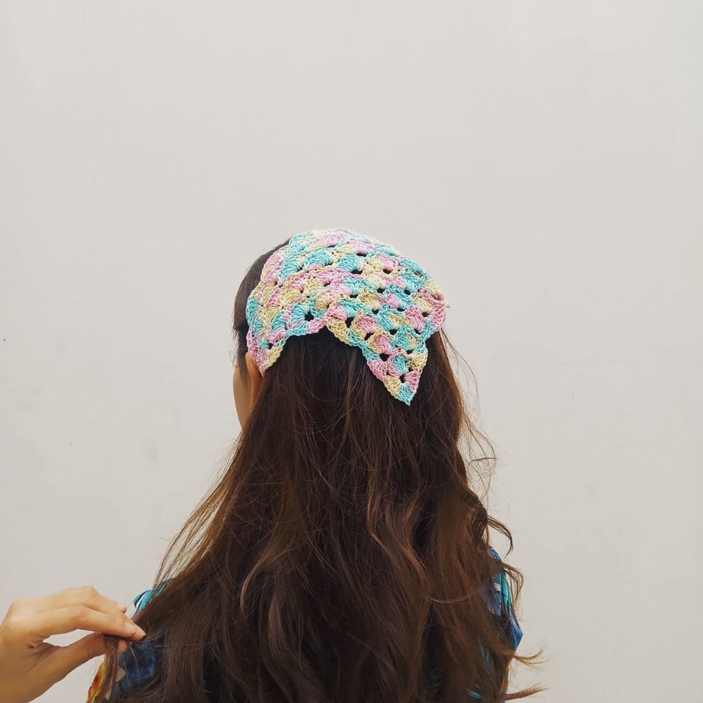 Jual READY - Bando Rajut / Crochet Bandana Segitiga | Shopee Indonesia