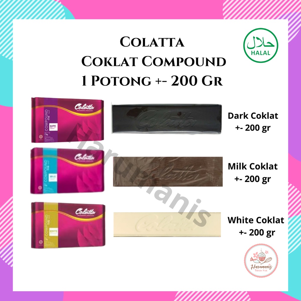 Jual Colatta Coklat Batang +- 200gr Dark Coklat Milk Coklat White ...