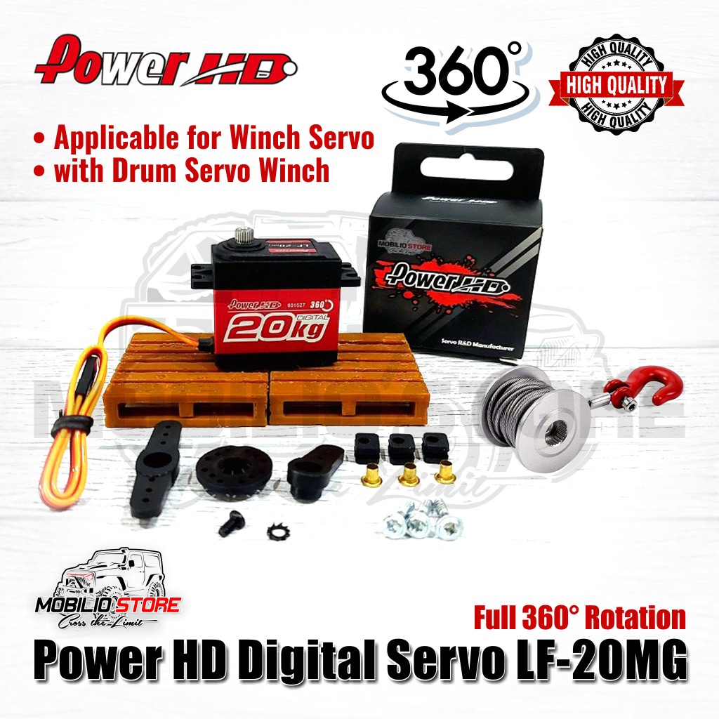 Jual Power HD Digital Servo LF-20MG 360 Rotation 20 Kg Metal Gear RC ...