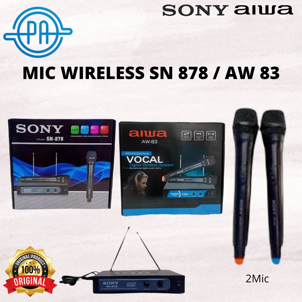 Jual MIC WIRELESS SONY SN878 SN 878 SN 787 AIWA AW 83 AW83 GOOD QUALITY ...