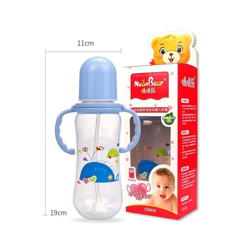 Jual Botol Dot susu Bayi 250 ml/Botol Dot Sedotan Bayi ada gagangnya ...