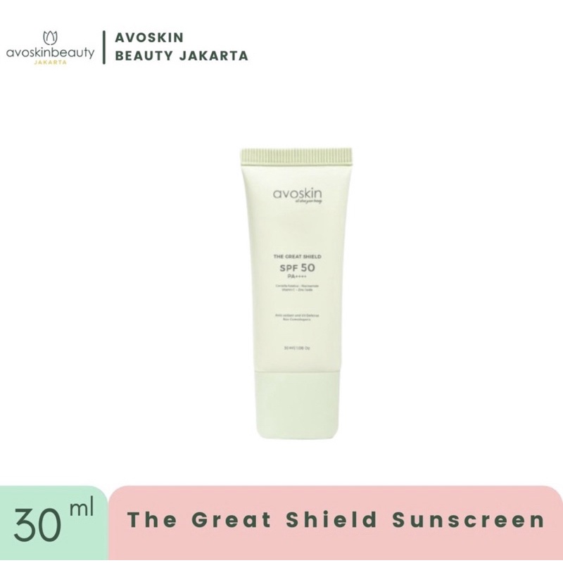 Jual Avoskin Sunscreen The Great Shield SPF 50 PA++++ 5ml 30ml | Shopee ...