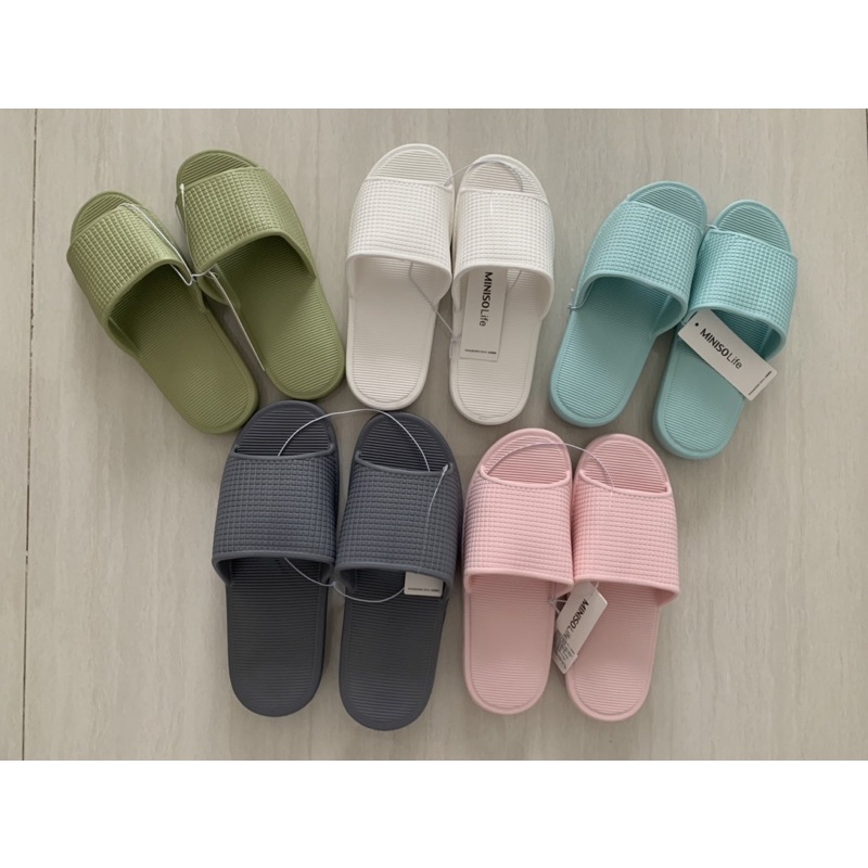 Jual sandal miniso slippers mosaic pattern unisex sendal anti licin dan ...