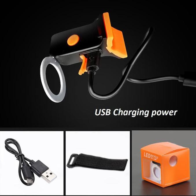 Jual LAMPU SEPEDA LED LAMPU SEPEDA BELAKANG BROMPTON USB CHARE BULAT ...
