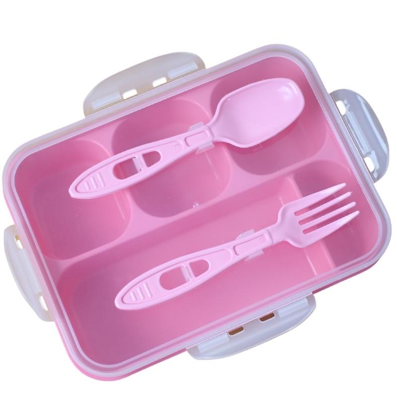 Jual Tempat Nasi Kotak Lunch Box Pink TNKS - 119 pi / Tempat Makan Free ...