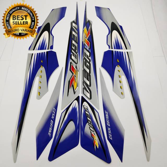 Jual Striping Yamaha Vega r new 2006 2007 silver biru list body standar ...