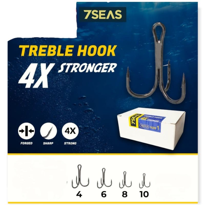 Jual Treble Hook 7 Seas 4X Strong ( Eceran ) | Shopee Indonesia