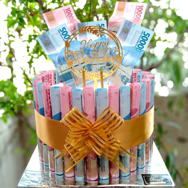Jual Money Birthday Cake / Kue Uang / Kue Ulang Tahun Uang / Kado ...