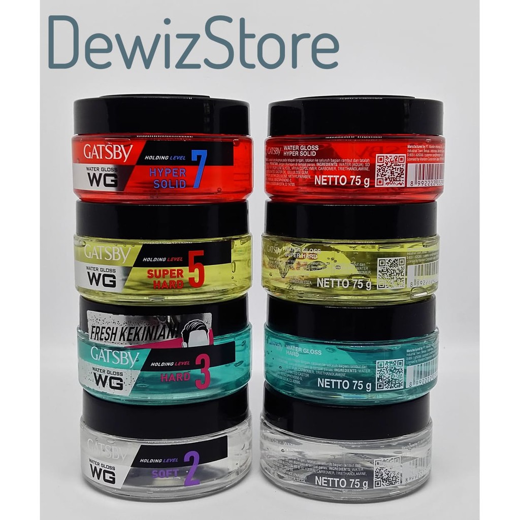 Jual GATSBY WATER GLOSS / HAIR STYLING GEL - 75GR | Shopee Indonesia