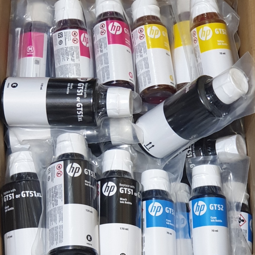 Jual Paketan Tinta Bottle hp GT51 Black dan GT52 Colour lospack ...