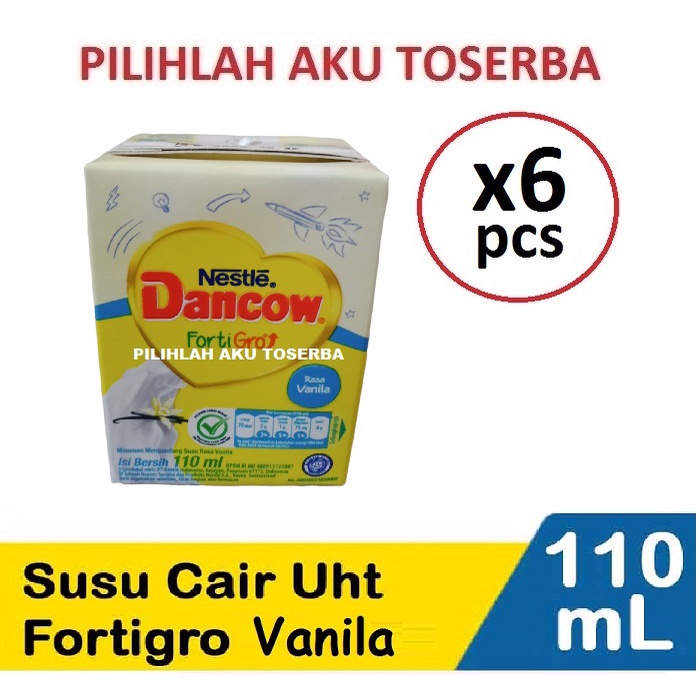 Jual Susu DANCOW UHT VANILA VANILLA FortiGro - 110 ml ( HARGA PAKET ISI ...