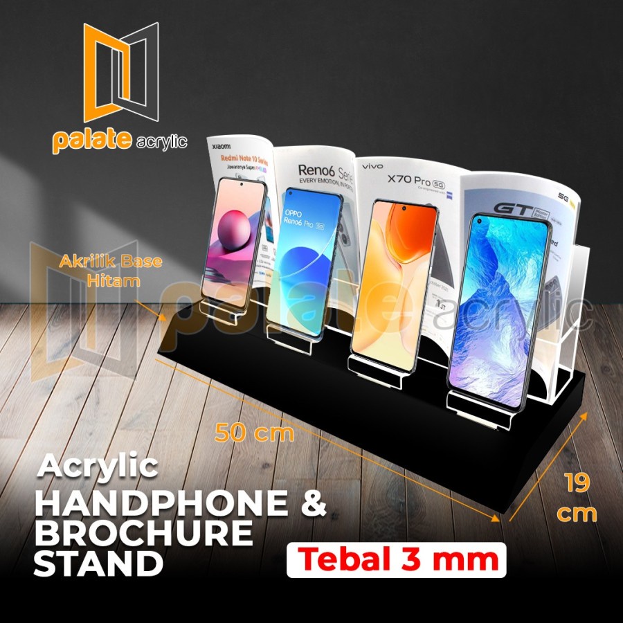 Jual ACRYLIC STAND HANDPHONE & BROSUR / AKRILIK STAND HP / STAND BROSUR ...