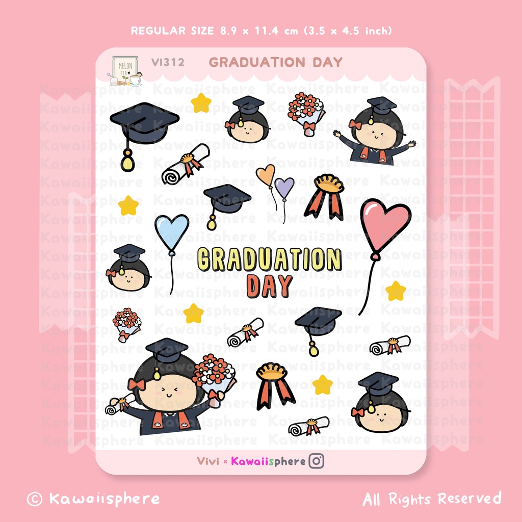 Jual Graduation Day | Happy Graduation Sticker | Journal / Ring Planner ...