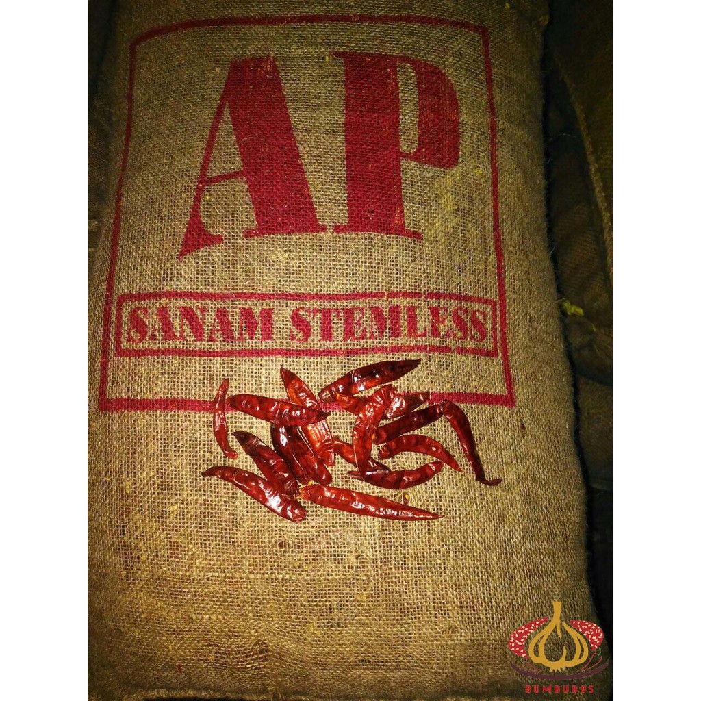 Jual Cabai Cabe Merah Kering Sanam Teja Keriting 1 Sak Karung Ball 10 ...