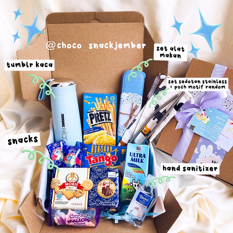 Jual Hampers Serba biru (FREE FOTO POLAROID) Hampers snack ulang tahun ...
