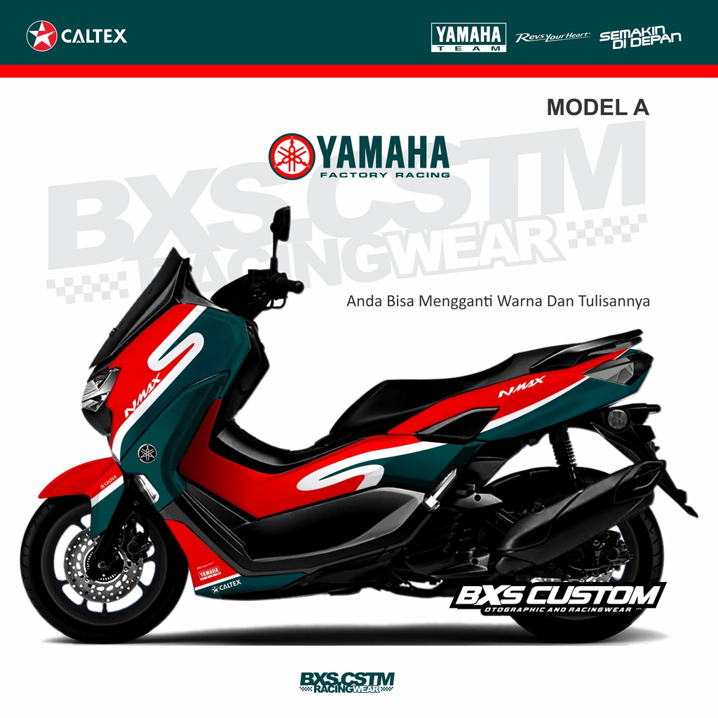 Jual STICKER DECAL YAMAHA NMAX LIVERY CALTEX | Shopee Indonesia