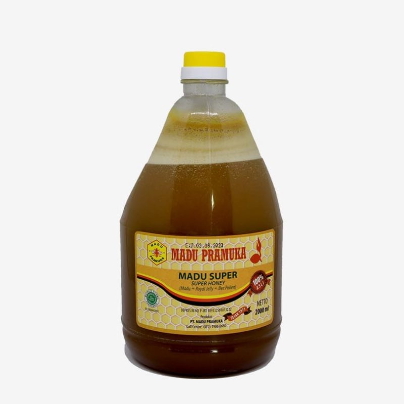 Jual Madu Pramuka Super 2000ml | Madu asli murni 2liter (Madu+Pollen ...
