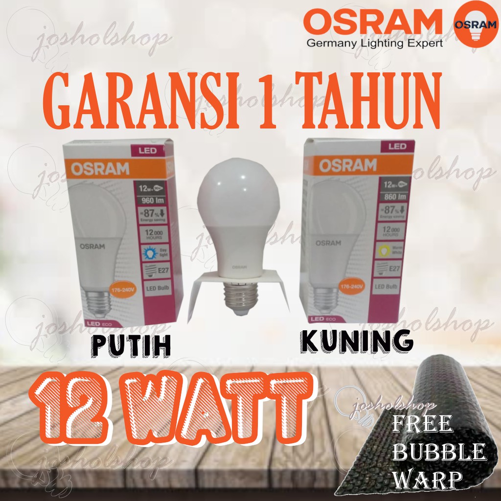 Jual Osram Lampu Bohlam LED ECO CLA 12 Watt / 12 Garansi 1 Tahun ...