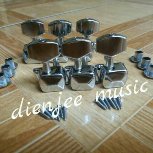 Jual Dryer gitar puteran tuning peg Gitar economy machine 3L -3R chrome ...