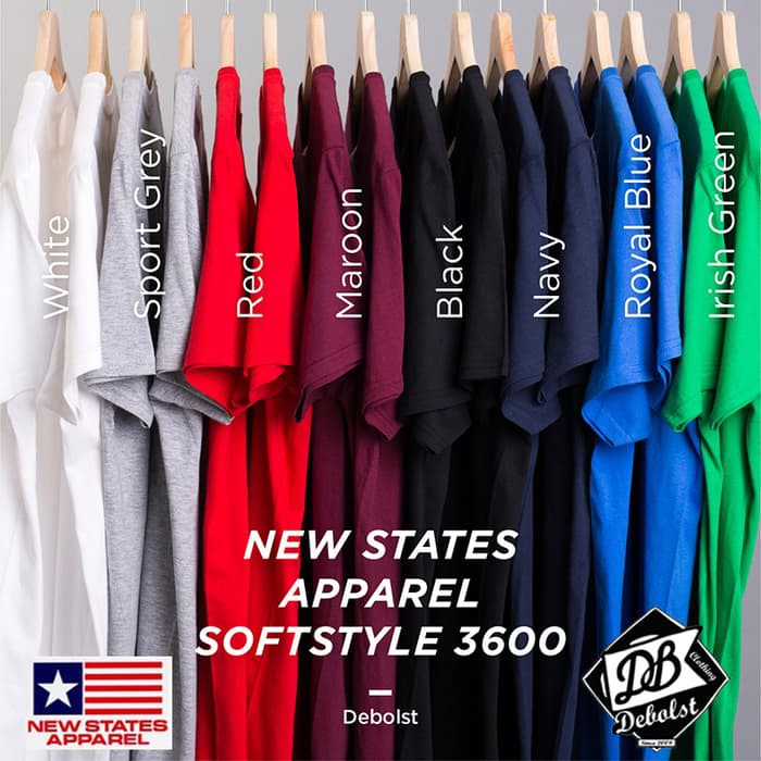 Jual Kaos Polos NEW STATES APPAREL (- NSA )- 3600 ORIGINAL MURAH XXL ...