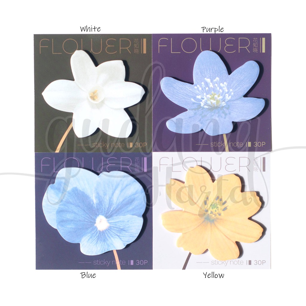 Jual Sticky Notes Bunga Mekar Unik Memo Flowers DIY Scrapbook Note GH ...