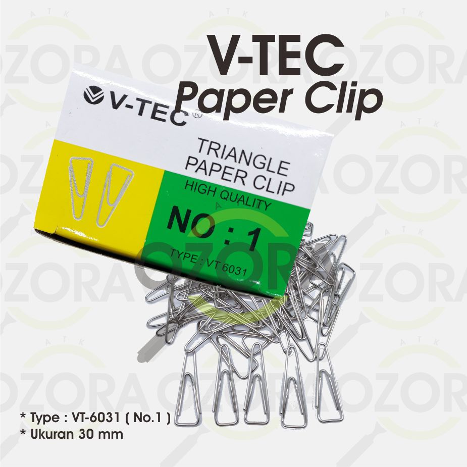 Jual Paper Clip Trigonal Klip Penjepit Kertas Vtec No.1 | Shopee Indonesia
