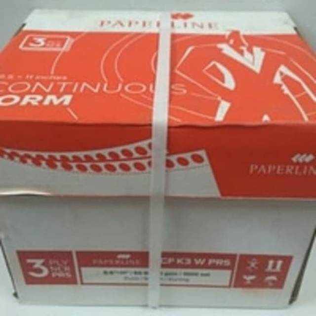 Jual CONTINUOUS FORM MERK PAPERLINE 3 PLY HVS UKURAN A4 atau 9.5 x 11 ...