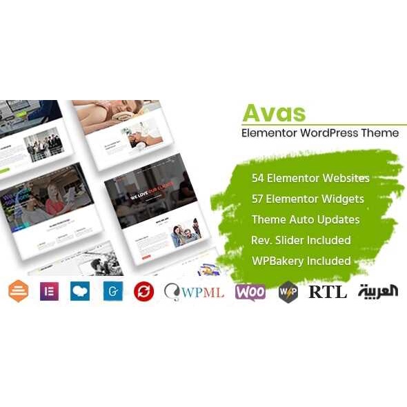 Jual Avas Theme – Multi-Purpose Elementor WordPress Websites | Shopee ...