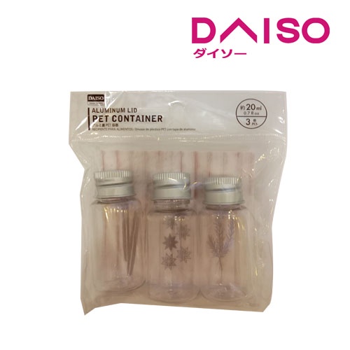 Jual Daiso Aluminum lid PET Container 20ml 3pcs | Shopee Indonesia