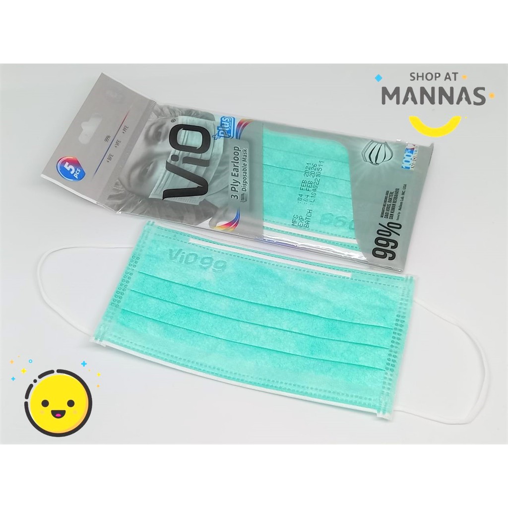 Jual Masker VIO + 3ply Earloop isi 5 pcs | Shopee Indonesia