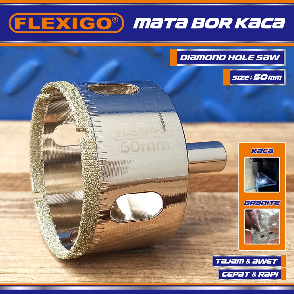 Jual Mata Bor Diamond untuk Kaca & Granite 50 mm ( harap baca deskripsi ) | Shopee Indonesia
