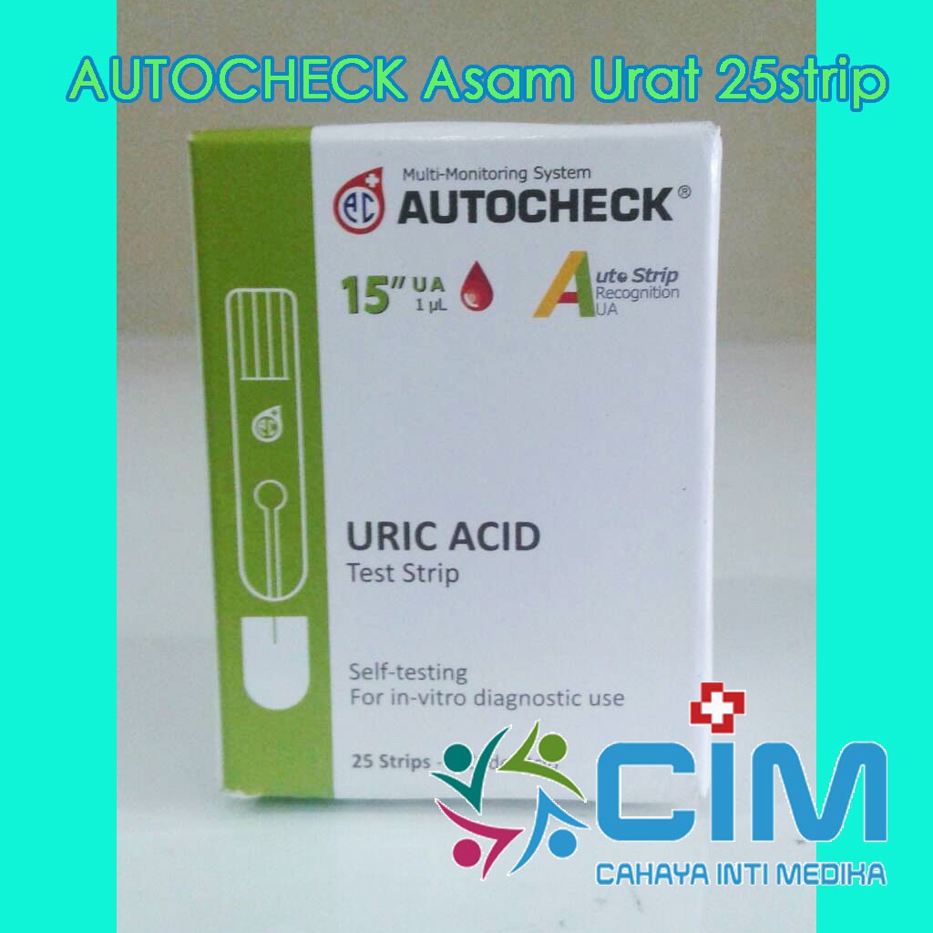 Jual AutoCheck - Urid Acid / Asam Urat Strip - 25 Strip | Shopee Indonesia