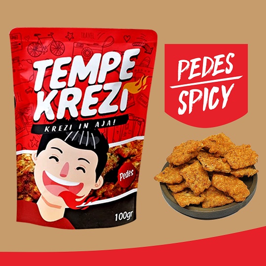 Jual TEMPE KREZI SPICY KERIPIK TEMPE PEDAS GILA HOT RENYAH SNACK UMKM ...
