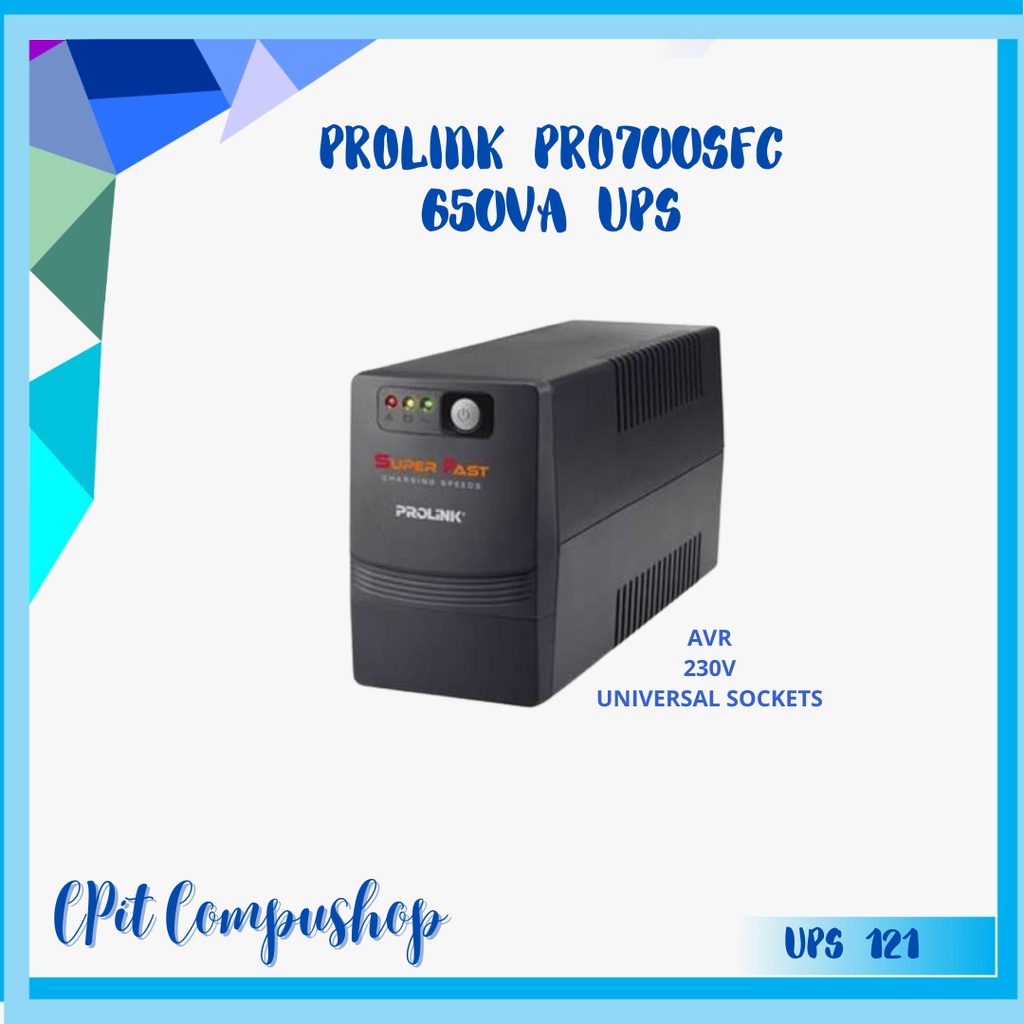 Jual Prolink PRO700SFC 650VA 230V Super Fast Charging Line Interactive ...
