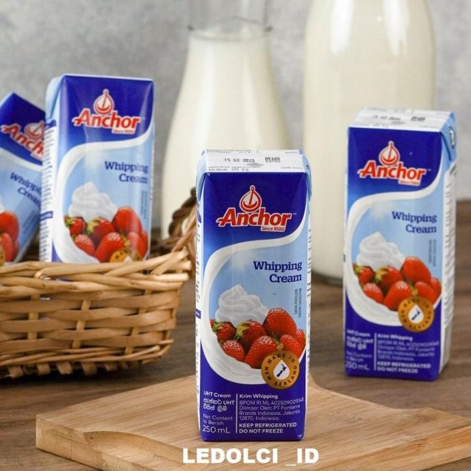 Jual ANCHOR WHIPPING CREAM WHIP CREAM WHIPPED CREAM UKURAN KECIL 250 ML ...