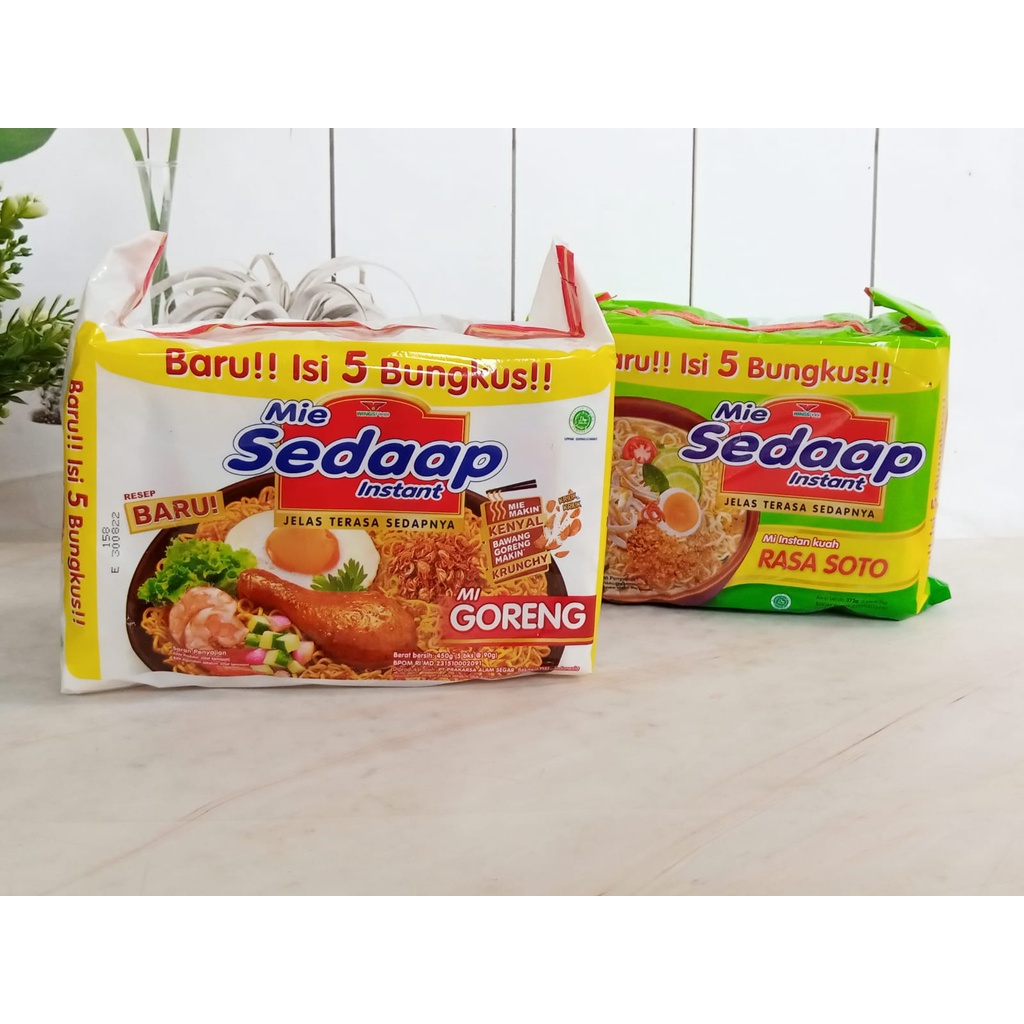 Jual Mie Sedaap Soto/Goreng Isi 5 Bungkus 375g | Shopee Indonesia
