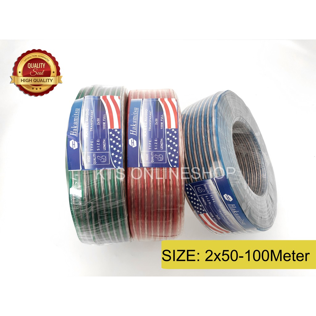 Jual KABEL LISTRIK TRANSPARAN KABEL SERABUT PER ROL 2 X 50 2x50x100Meter | Shopee Indonesia