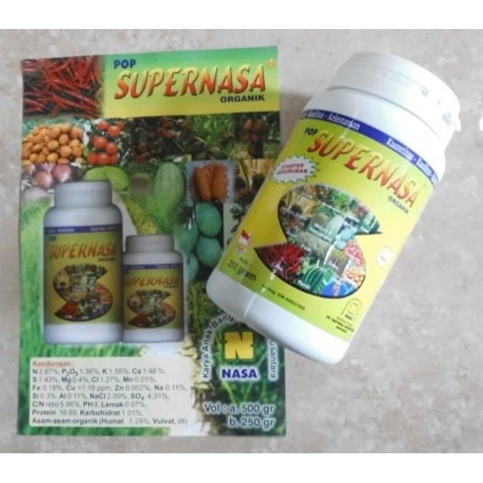 Jual Pupuk Organik Padat Supernasa Kemasan 250gr | Shopee Indonesia