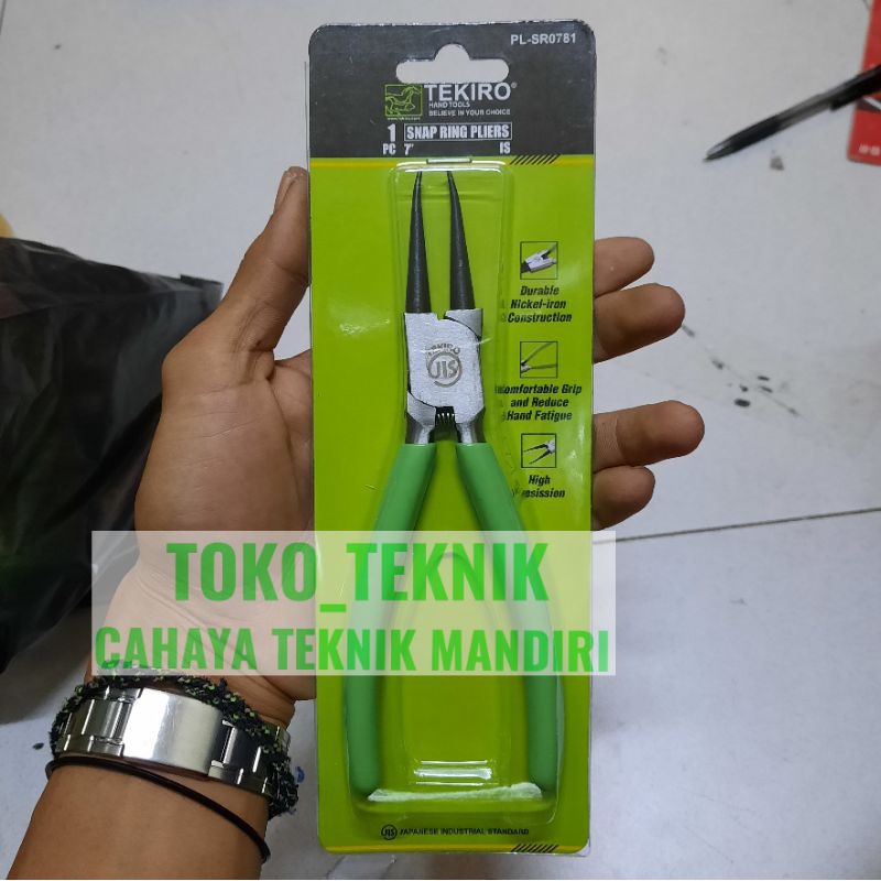 Jual Tang snap ring IS TEKIRO ukuran 7" inch / tang spi lurus tutup ...
