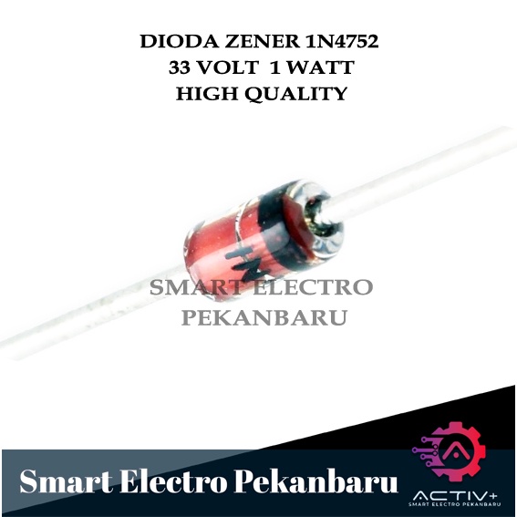 Jual ORIGINAL DIODA ZENER 33V 1W 1N4752 ZENER DIODE 33 V VOLTAGE REGULATOR DIODA ZENER 1N 4752 ...