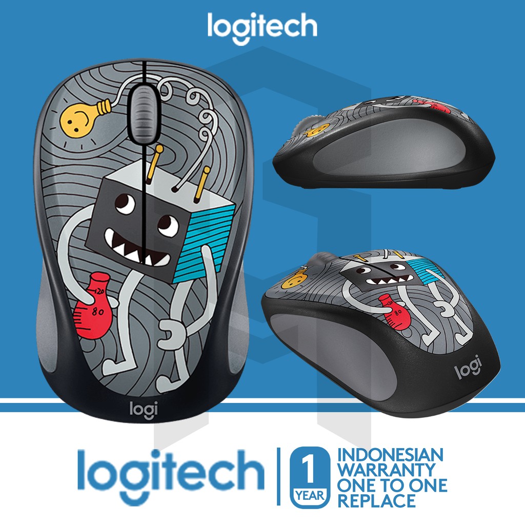 Jual Logitech M238 Wireless Mouse Doodle Collection / M 238 Lightbulb ...