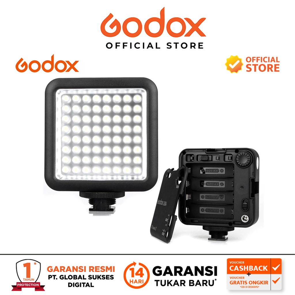 Jual Godox LED 64 Video Continuous Lights / Godox Continuous Lights LED ...