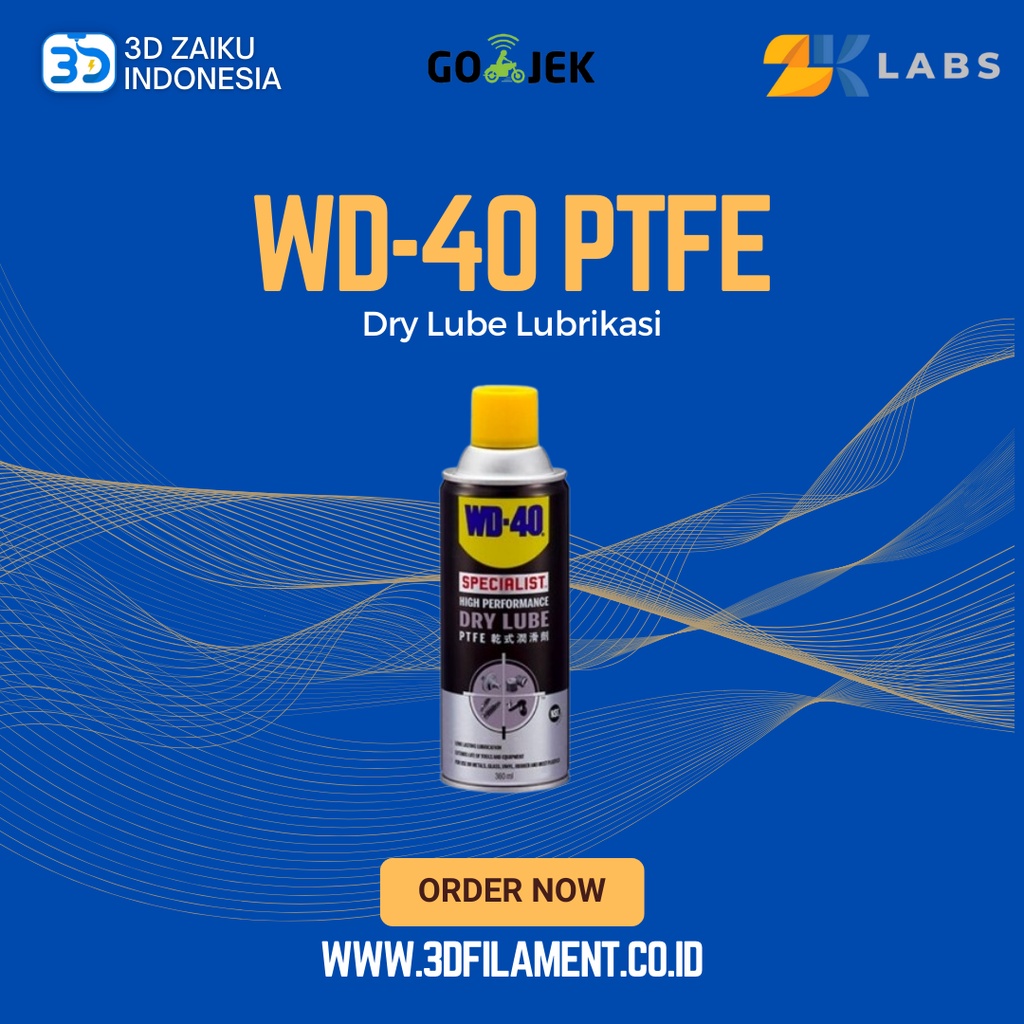 Jual Original WD-40 PTFE Dry Lube Lubrikasi Mesin 3D Printer CNC CO2 ...