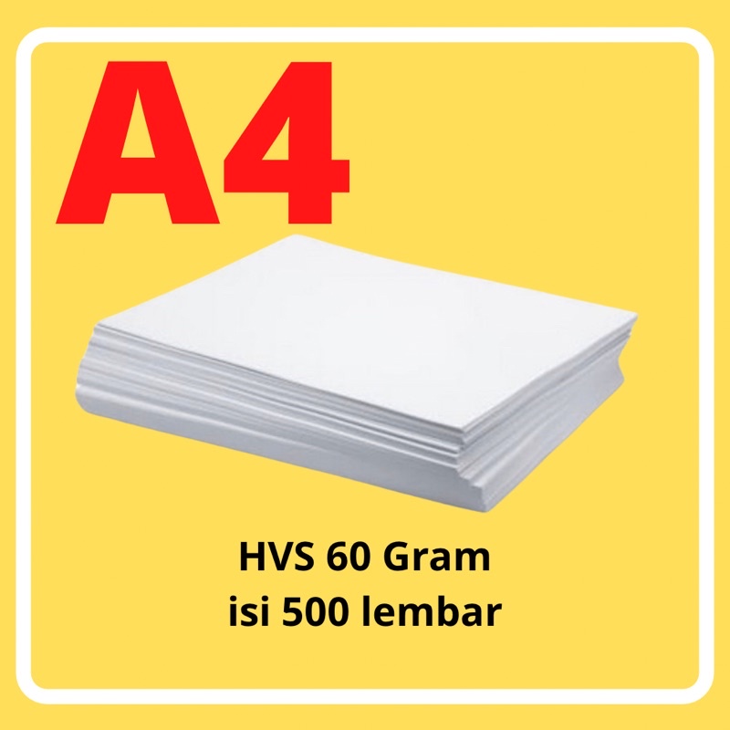 Jual HVS 60 Gram A4/ F4/ A3/ DF isi 500 lembar (free kardus pembelian ...