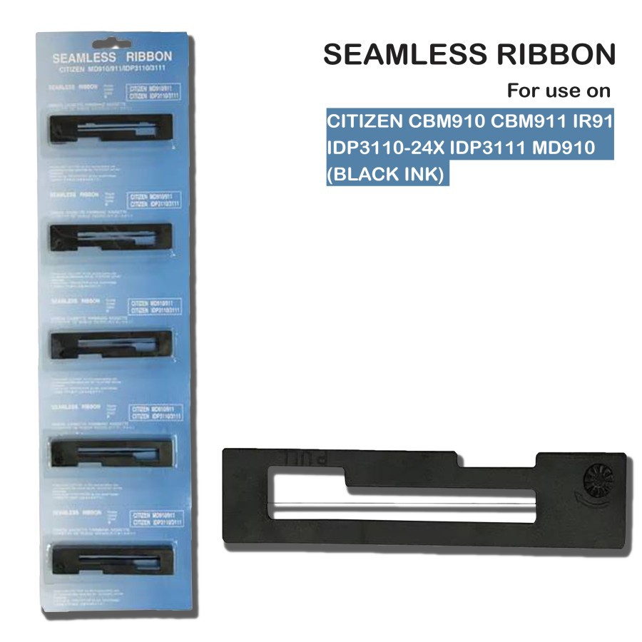 Jual SEAMLESS RIBBON FOR USE ON CITIZEN IR910/IDP-3110-24X/IR91 (BLACK ...