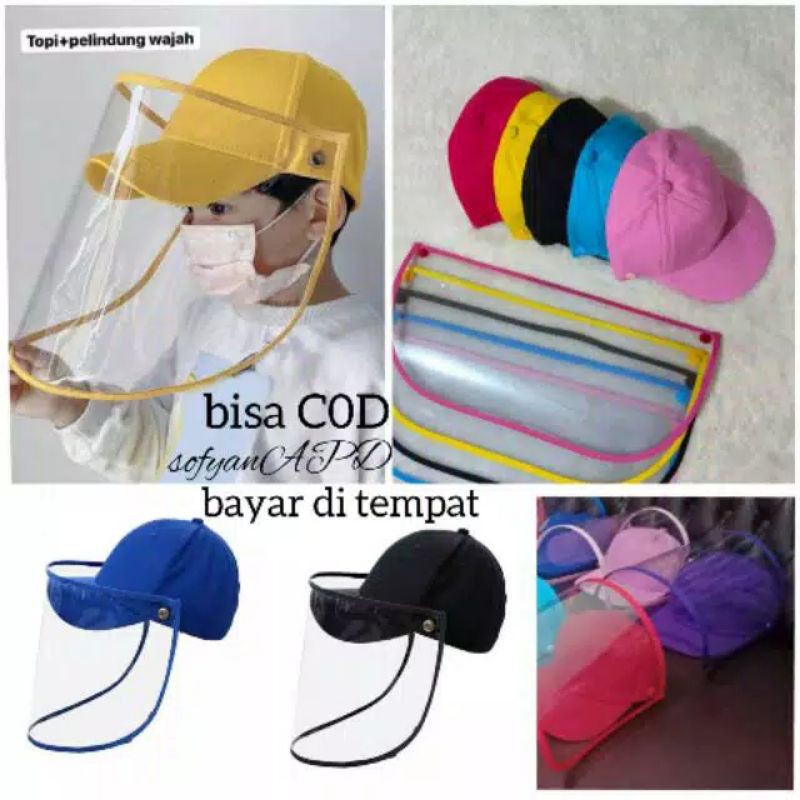Jual Pelindung wajah anak topi + Border nama | Shopee Indonesia