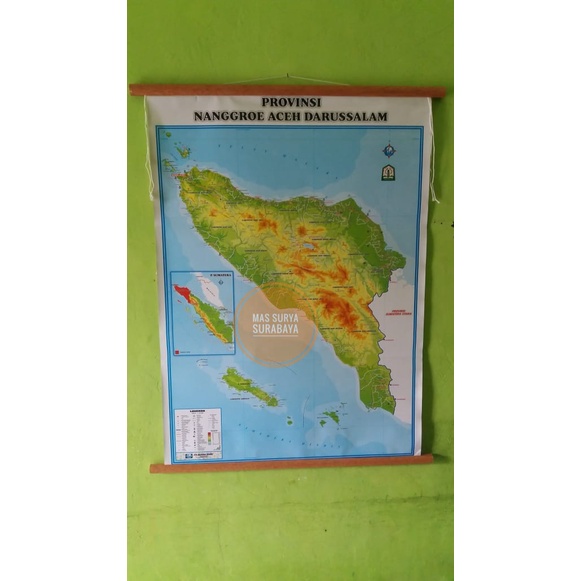 Jual Peta Provinsi Nanggroe Aceh Darussalam Kecil Bingkai | Shopee ...